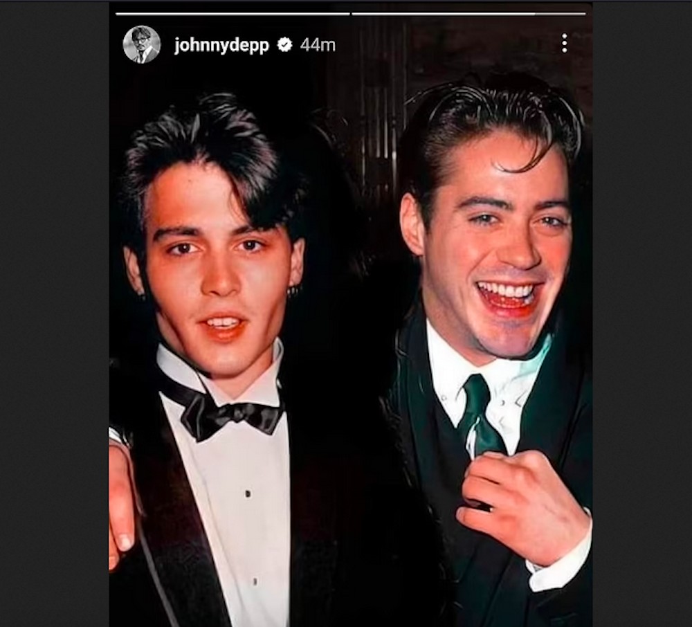 Johnny Depp posta foto adulterada com Robert Downey Jr. e deleta após ...