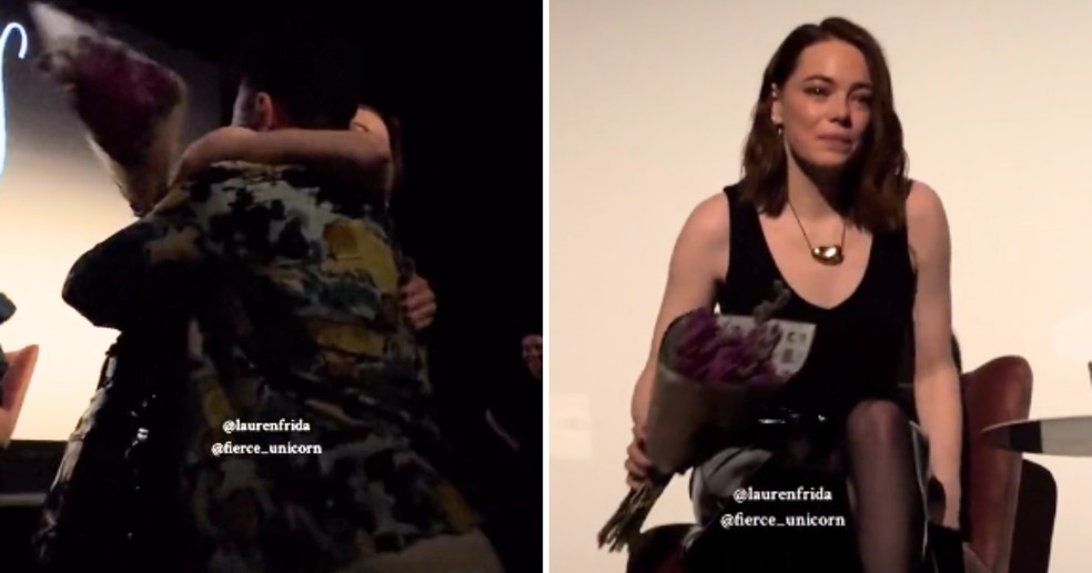 Emma Stone se emociona e corre para abraçar fã autista que se declarou ...