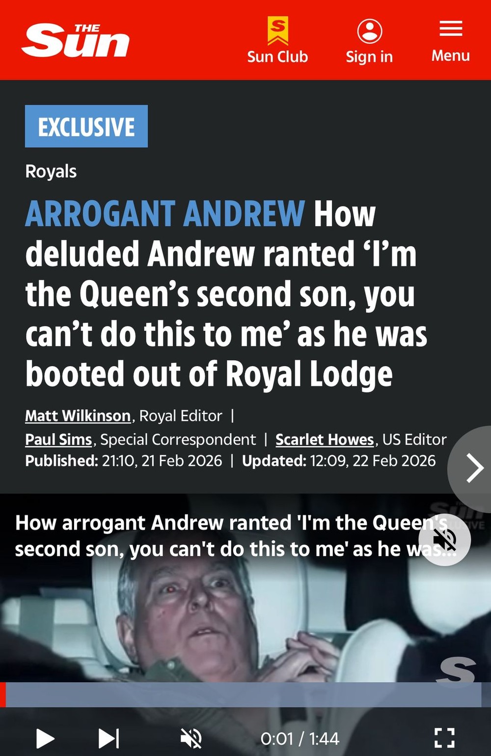 'Eu sou o filho da Rainha': reação destemperada do ex-Príncipe Andrew ...