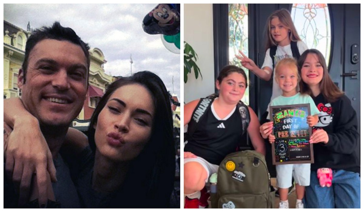 Filhos de Megan Fox e astro de 'Barrados' posam para foto rara com meio ...