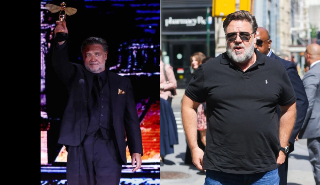 Russell Crowe mostra perda acentuada de peso em festival de cinema após ...