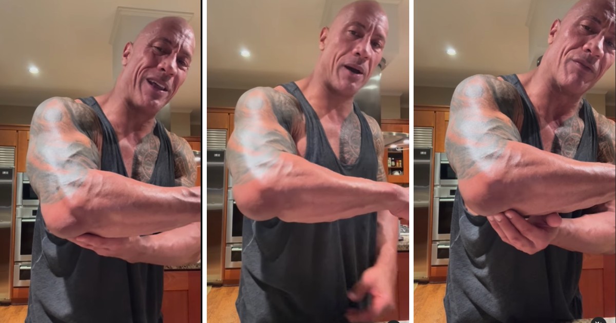 The Rock assusta fãs ao mostrar calombo gigante no cotovelo após se ...