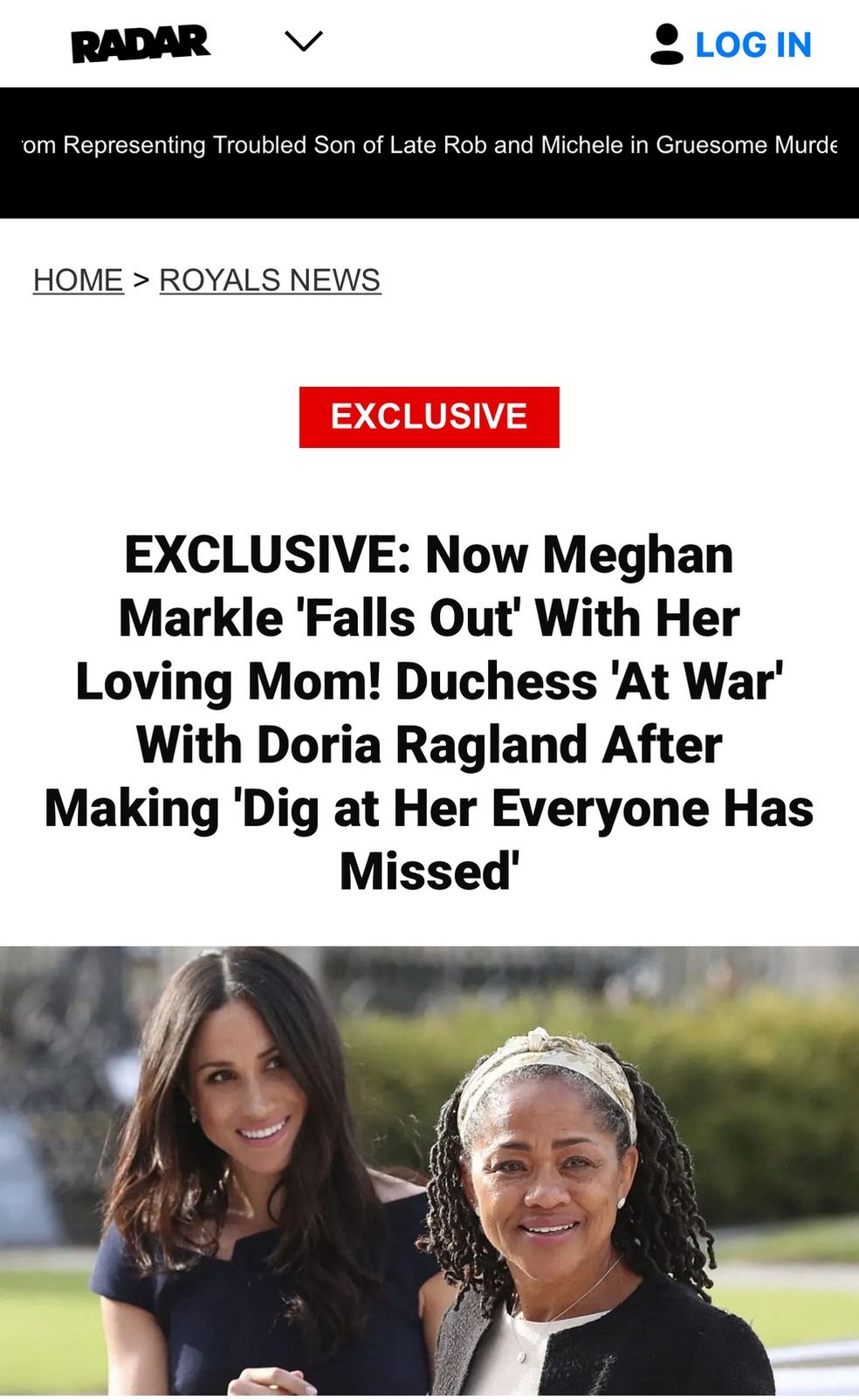 Meghan Markle rompeu relações com a mãe e queimou última ponte familiar ...