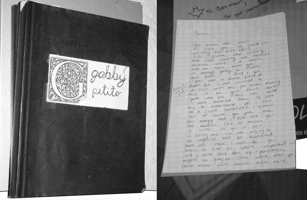 Revelada carta que Gabby Petito enviou para o namorado Brian Laundrie ...
