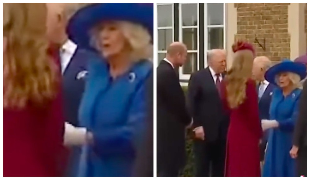 Camilla faz gesto mandando Kate Middleton se afastar de Melania em ...