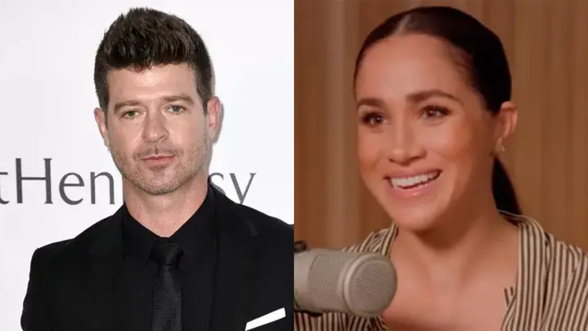 Robin Thicke, polêmico cantor de 'Blurred Lines', relembra que Meghan ...