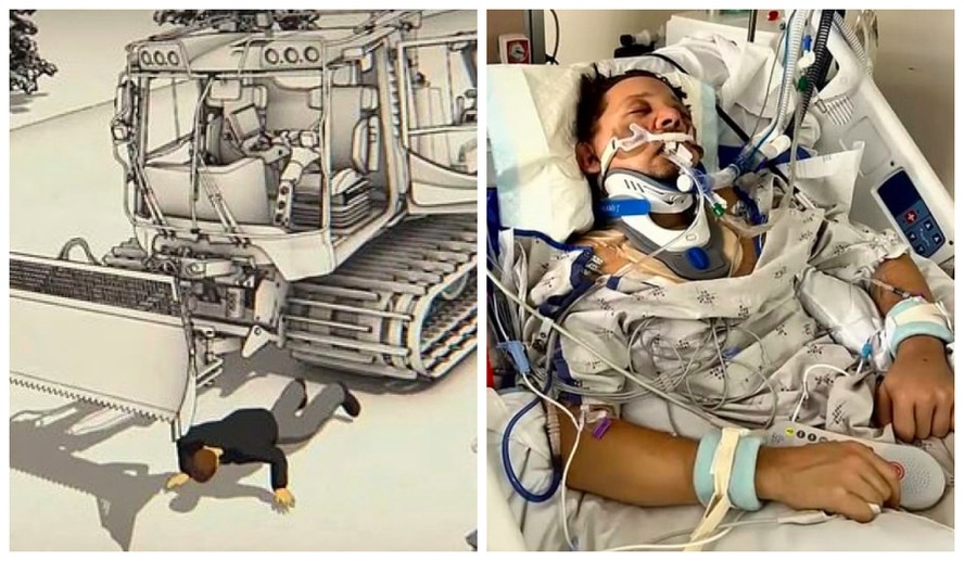 Animação chocante mostra como foi acidente na neve que quase matou ...