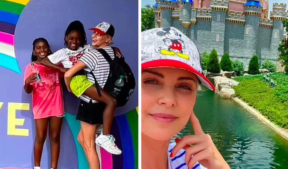 Charlize Theron faz aparição rara com a filha caçula em evento de moda