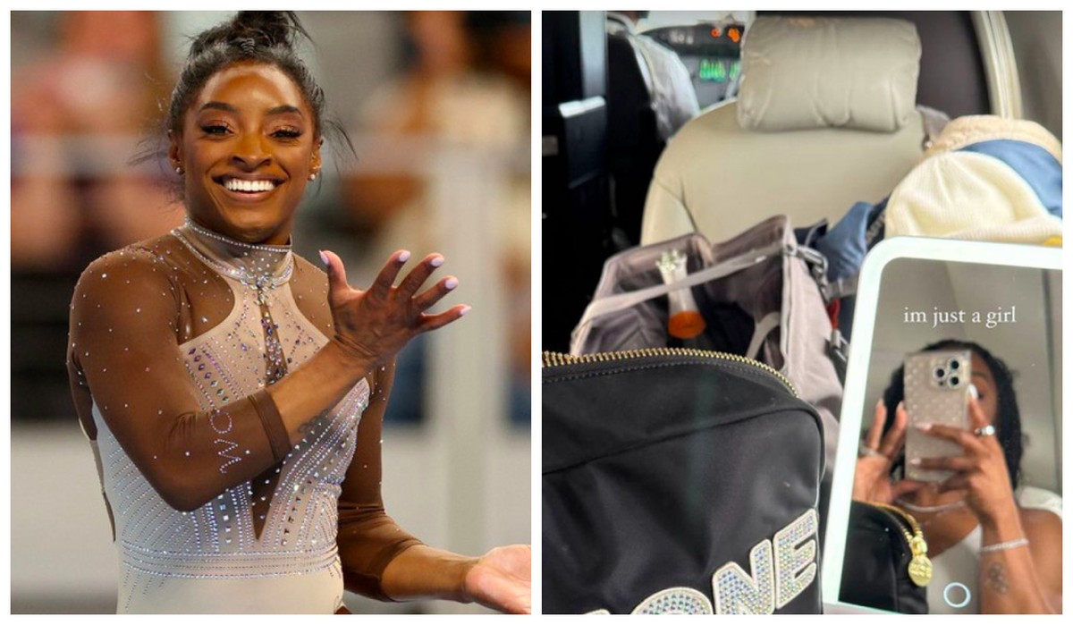 Simone Biles compartilha fotos do interior de jatinho particular a ...