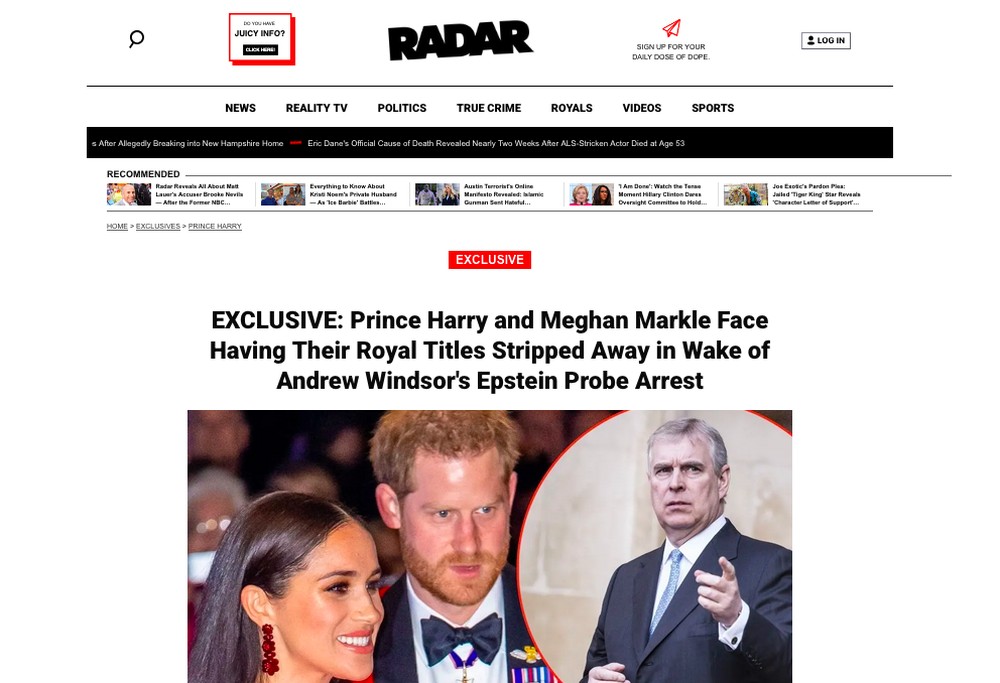 Harry e Meghan Markle têm risco real de perderem títulos após prisão do ...