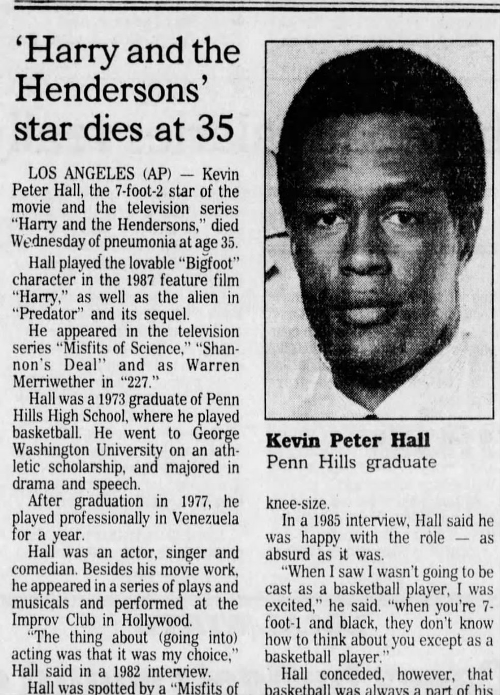 O fim trágico do ator de 2,18 m de altura que encarnou o alienígena de ...