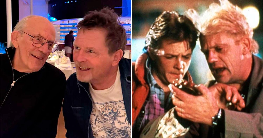 Michael J. Fox posta encontro com Christopher Lloyd 40 anos depois de ...