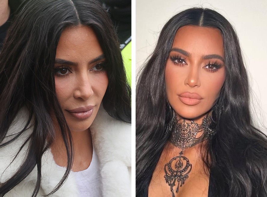 Kim Kardashian tem textura real da pele revelada em foto e fãs se ...