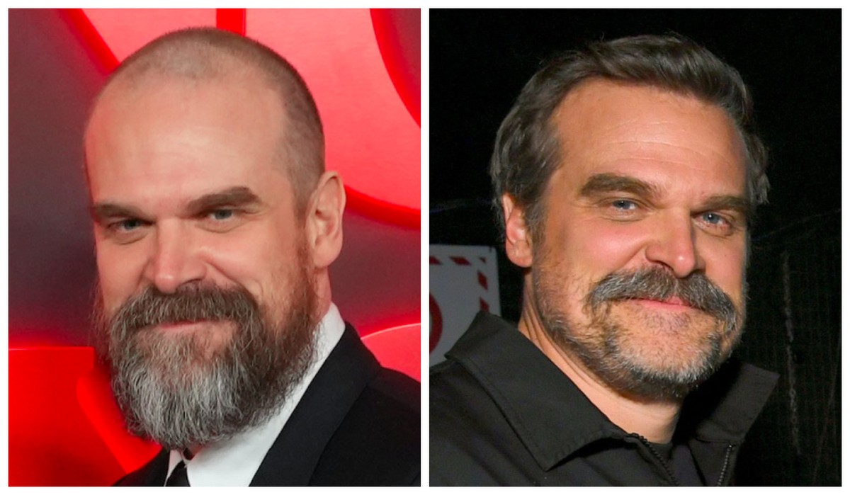 David Harbour, ator de 'Stranger Things' e da Marvel, levanta suspeitas de implante capilar após ...
