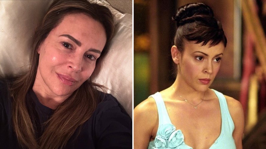 Atriz Alyssa Milano posta selfie de cara limpa para celebrar ...