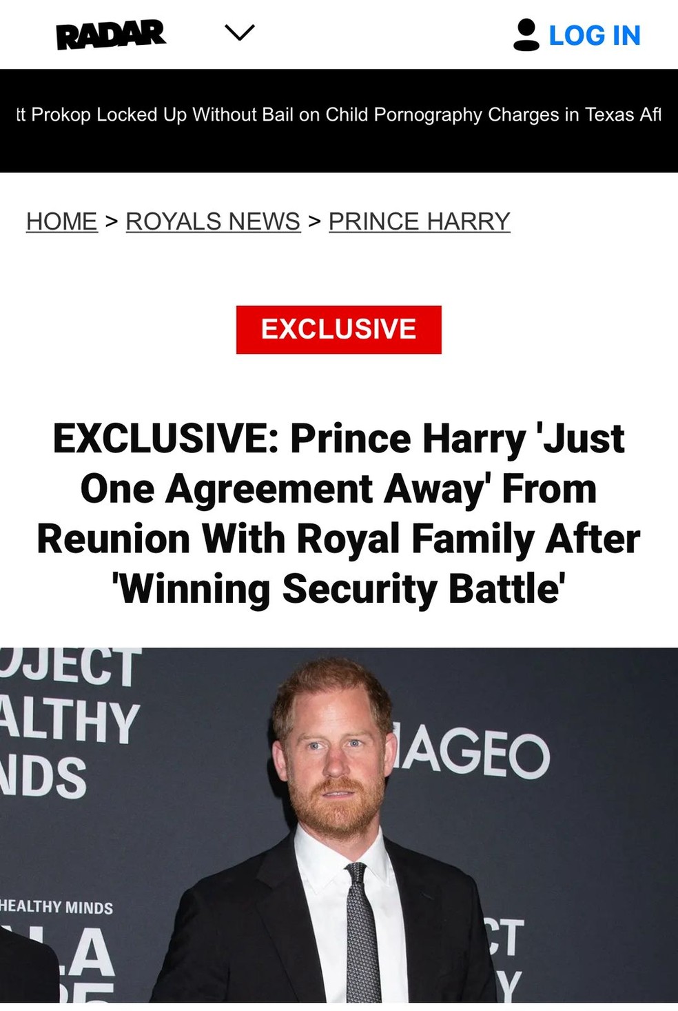 Falta apenas um obstáculo a ser superado para Harry se reconciliar com ...