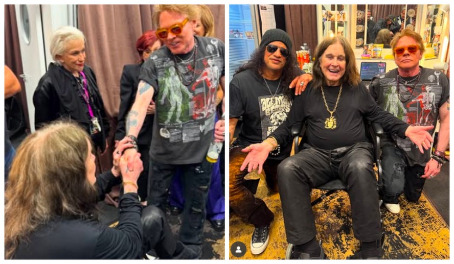 Ozzy Osbourne surpreende fãs ao revelar primeiro encontro com Axl Rose em backstage de seu show ...